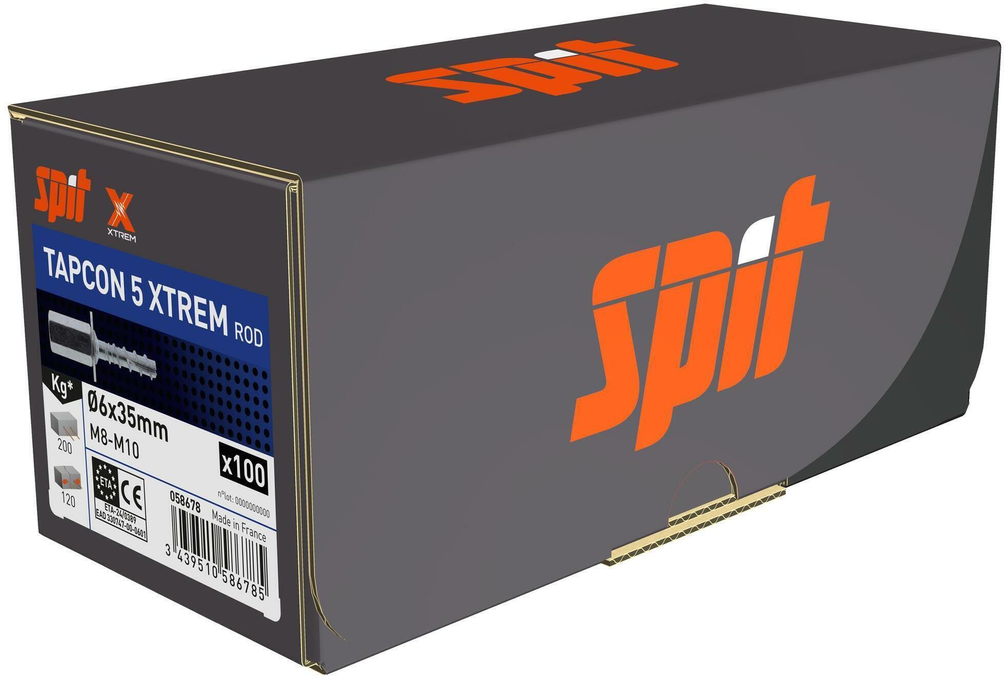 SPIT 058679 TAPCON 5 ROD XTREM Ø6 Vis à béton autotaraudeuse M8-M10 ...