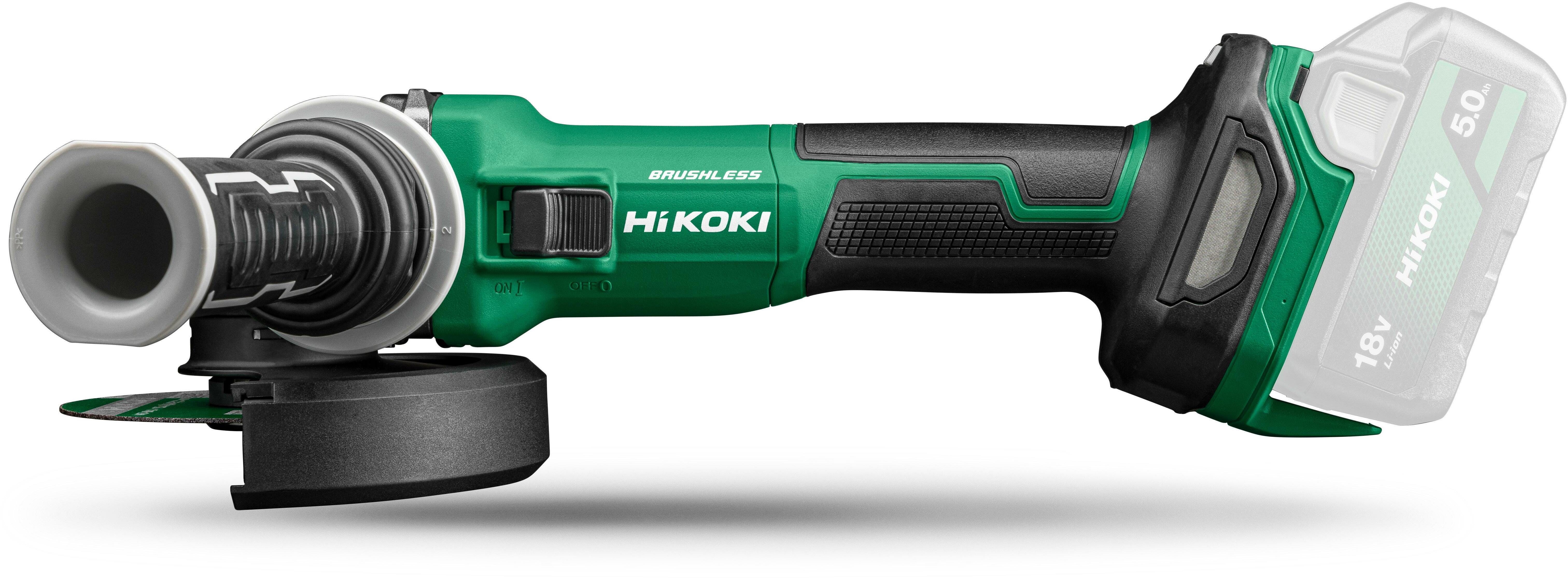 HIKOKI G1813DVEW4Z 18V cordless angle grinder 125mm with slide switch ...
