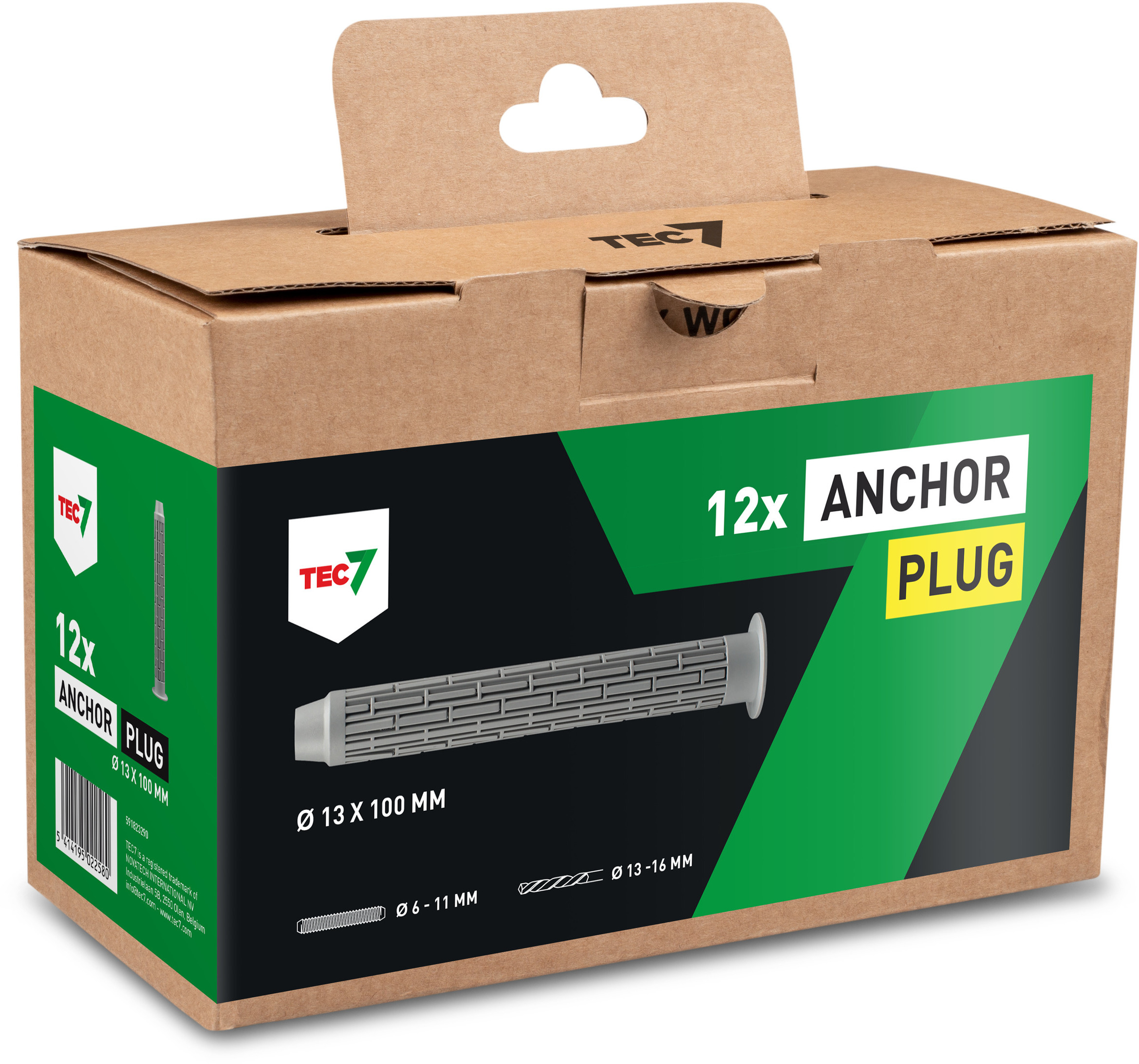 TEC7 591823290 bouchon d'ancrage avec crochets de harpon M13 (12 pcs ...