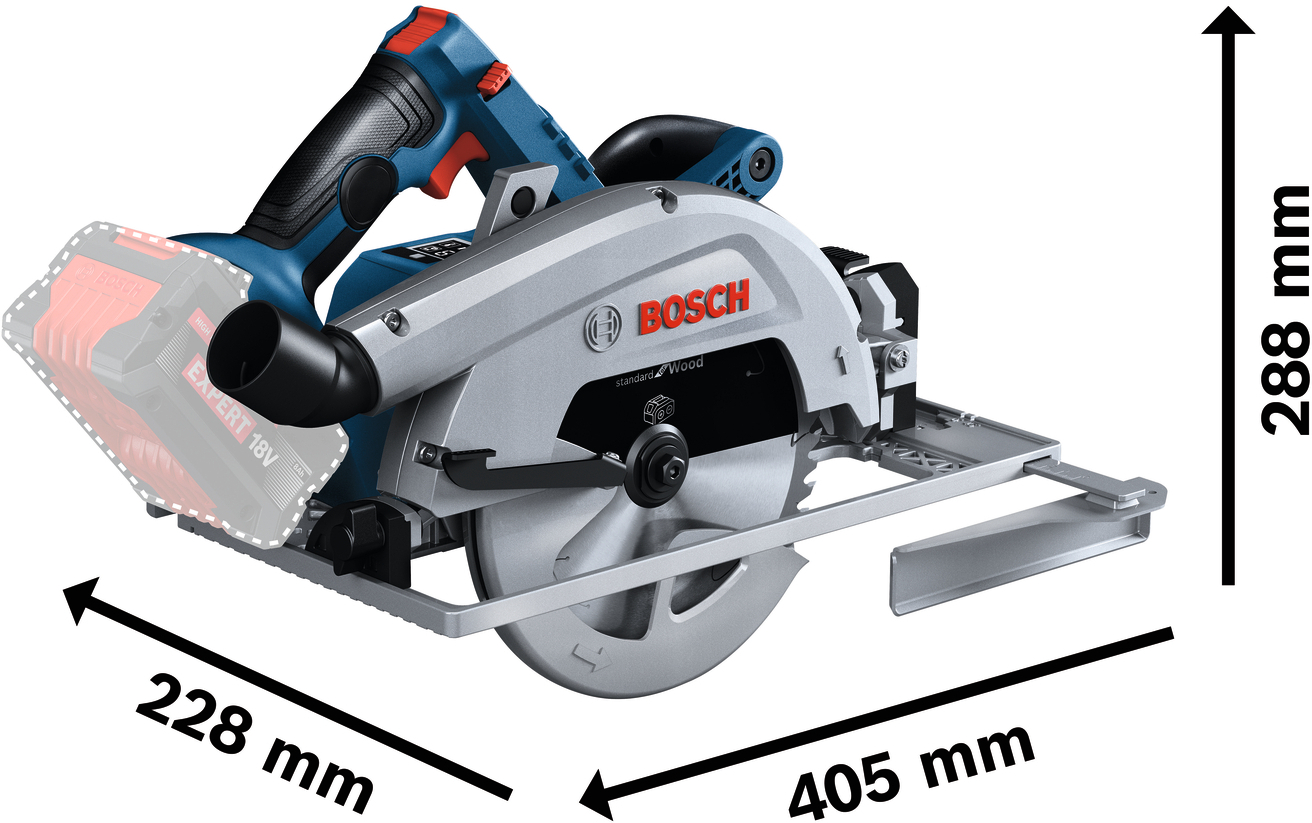 BOSCH GKS 18V-68 G accu-cirkelzaag in L-BOXX 238 (zonder accu en lader ...