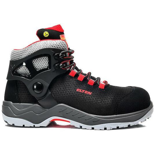 ELTEN ARTURO Chaussure de sécurité ESD S3S demi-haute (noir/rouge ...