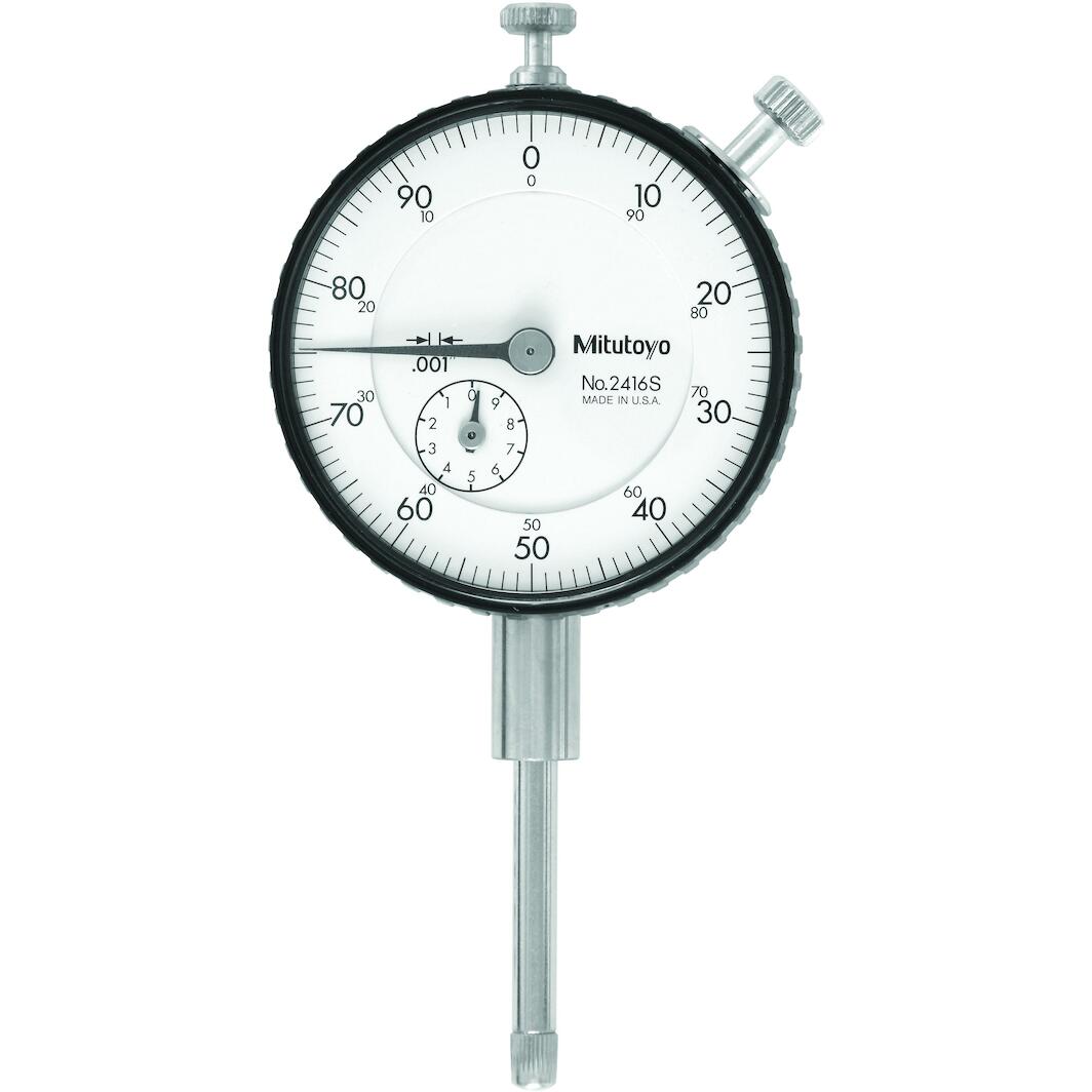 MITUTOYO 2416A dial indicator with fixture, ANSI/AGD version 1", 0.001 ...