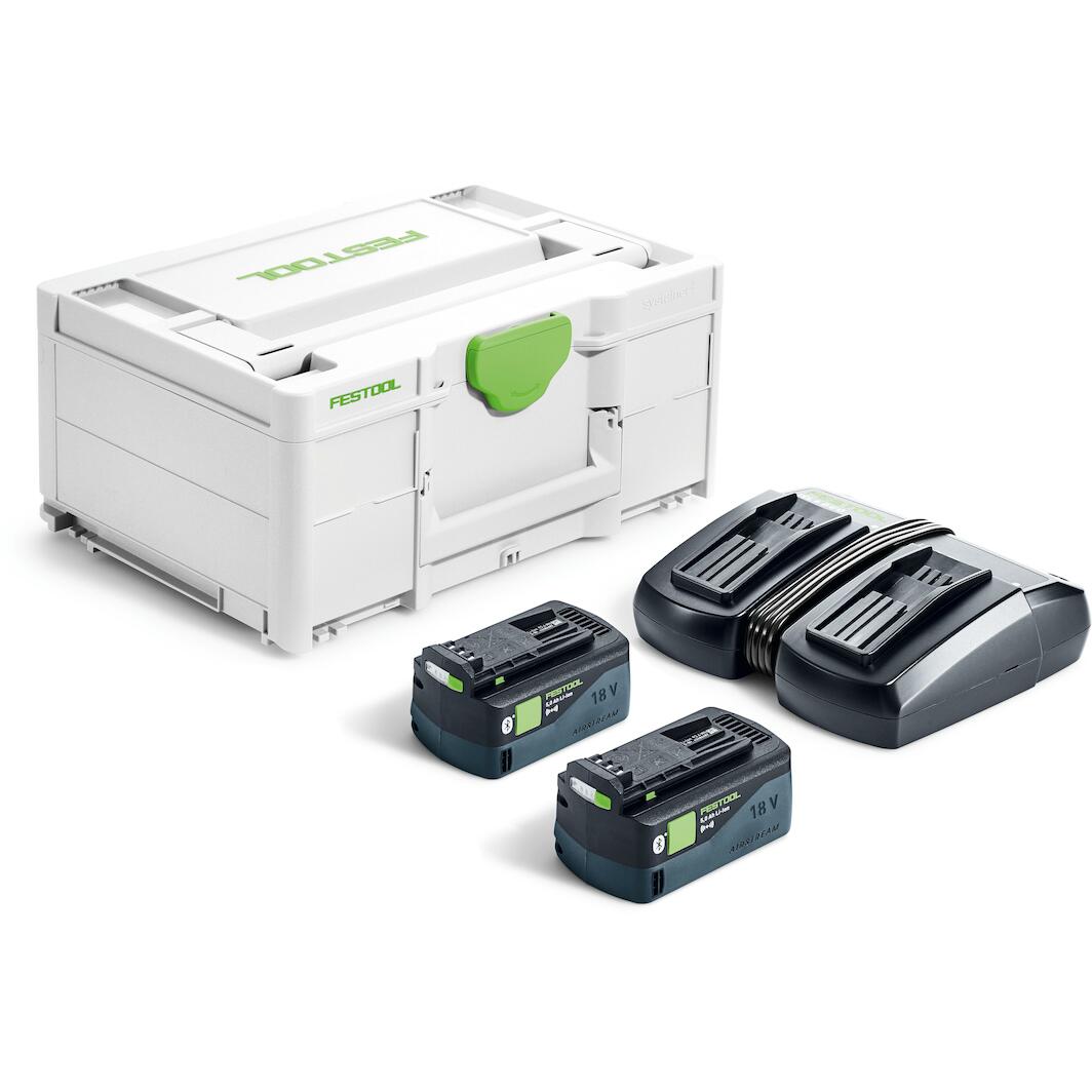 FESTOOL SYS 18V 2X5,0/TCL 6 DUO accu-laadset in systainer SYS3 M 187 ...