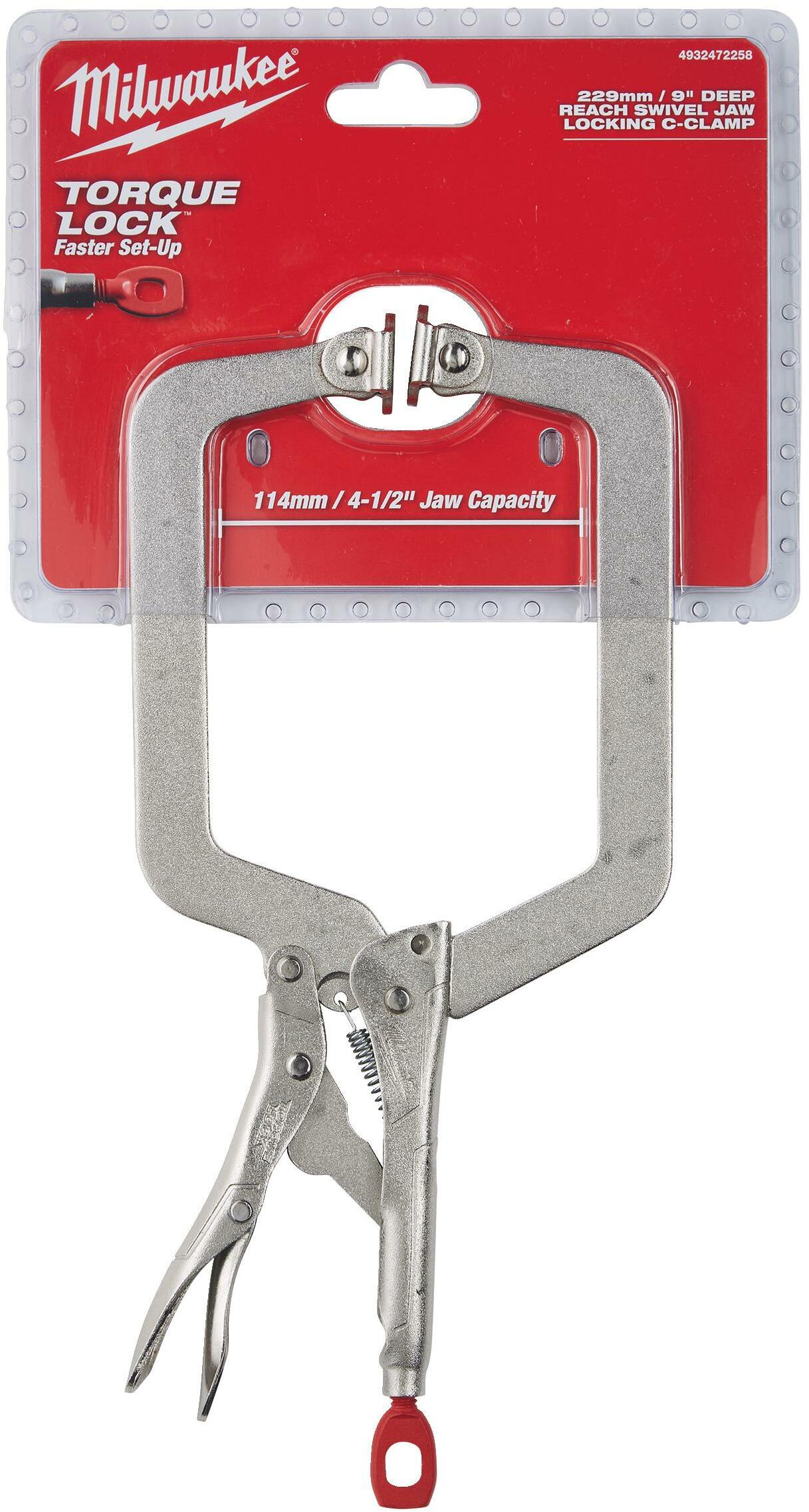 MILWAUKEE 4932472258 TORQUE LOCK grip pliers deep reach with ...