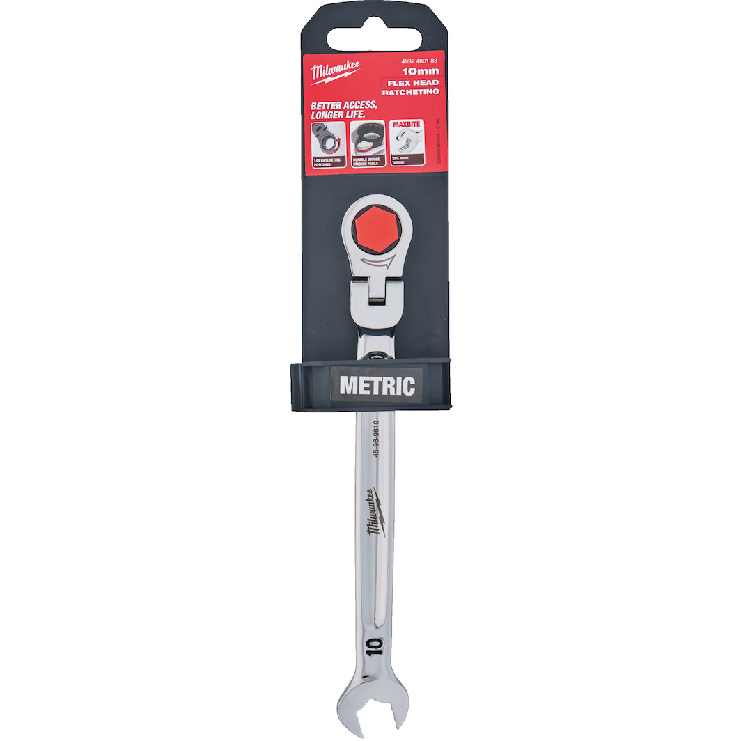 MILWAUKEE 4932480183 Max Bite flex steek ratelsleutel 10 mm | Klium