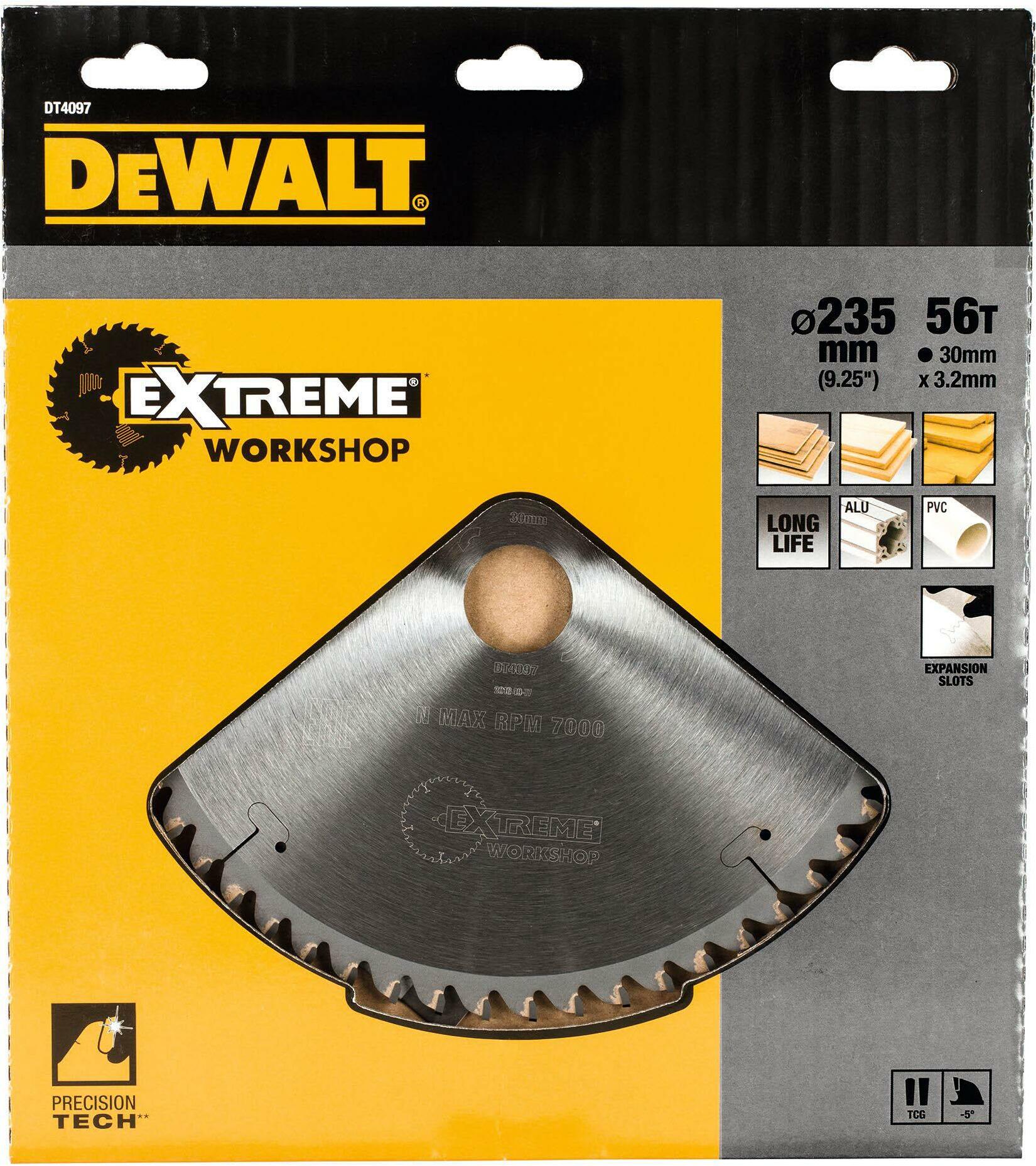 DEWALT DT4097-QZ circular saw blade 235x30x56T, trapezoidal, negative.5 ...