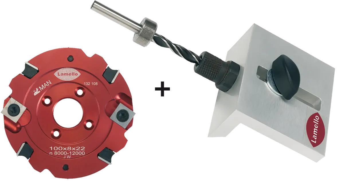 LAMELLO 125250 CLAMEX S installatieset (boormal, HW-frees, boor) | Klium