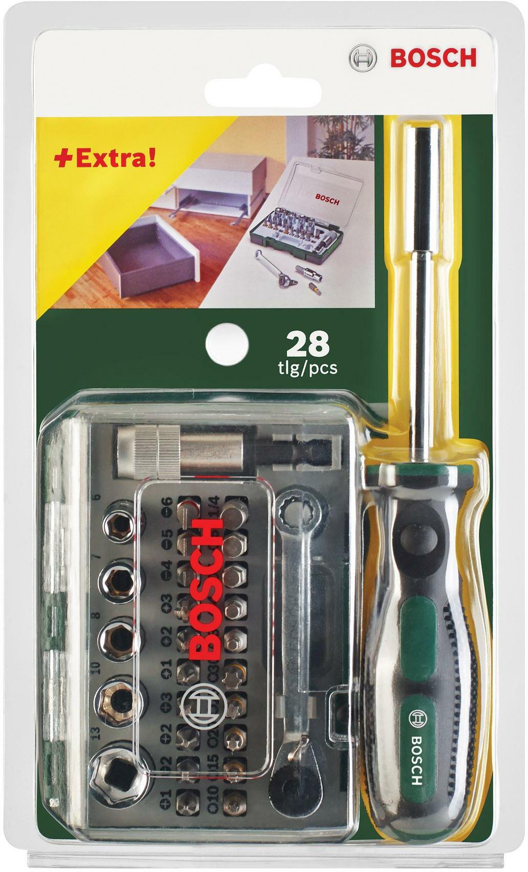 BOSCH 2607017331 schoefbitset met ratel en handschroevendraaier 27 ...