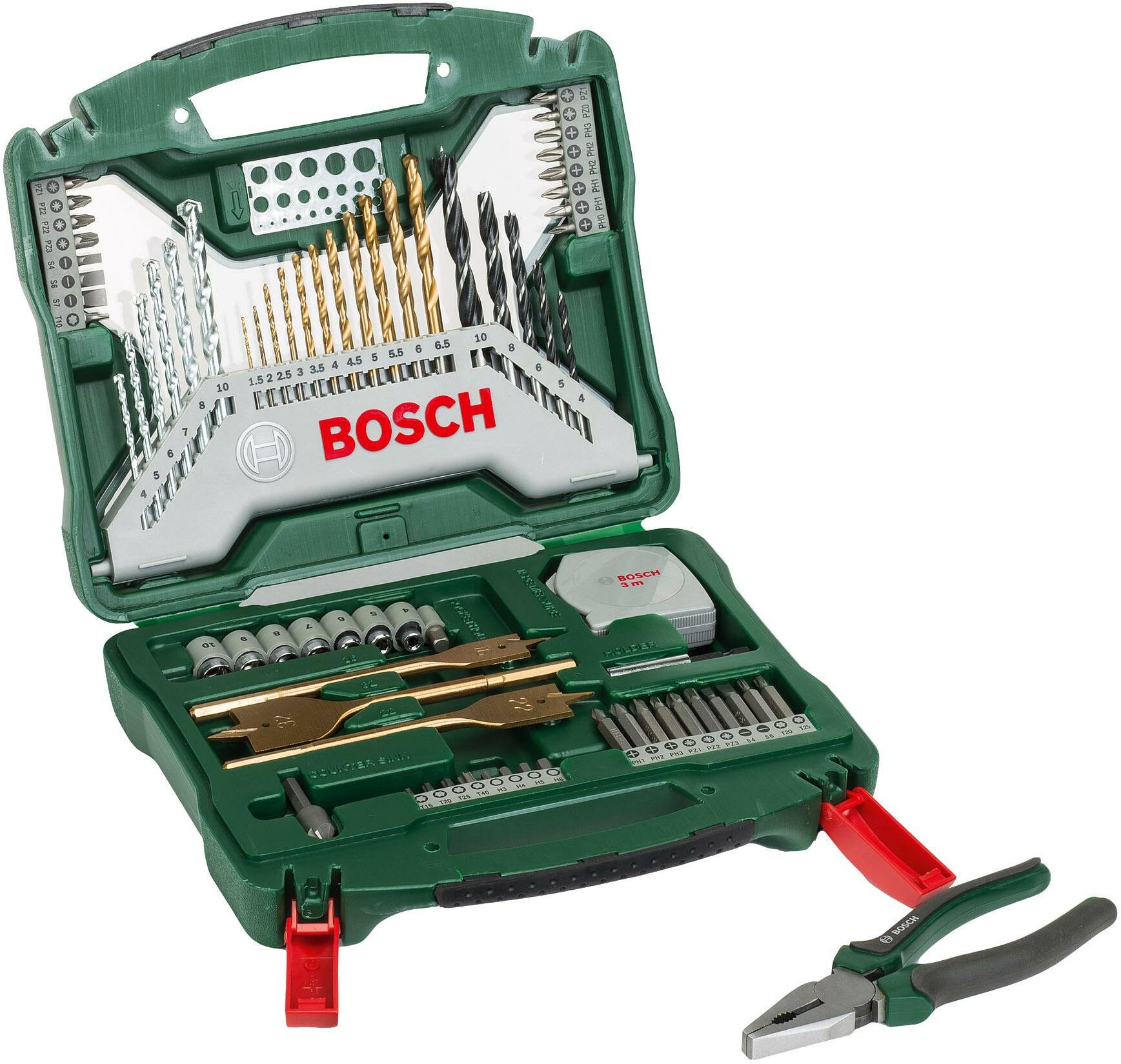 BOSCH 2607017197 Titanium X-Line set (+ pliers) 70-piece