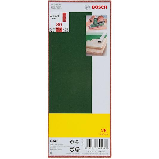 BOSCH 2607017099 sanding sheet for orbital sander, clamping system, 93 ...