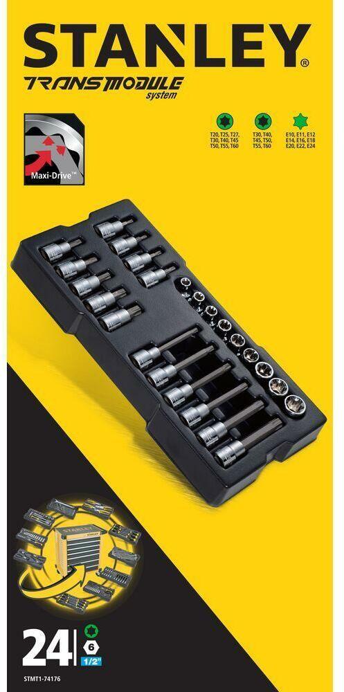 STANLEY STMT1-74176 transmodule Torx bitset 1/2" zeskant 24-delig | Klium