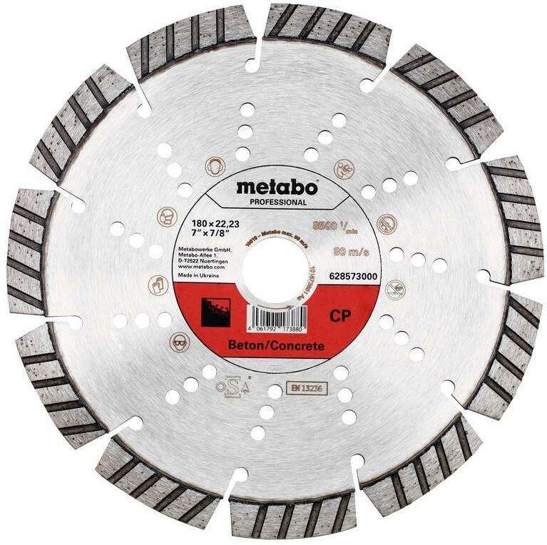 METABO 628573000 diamond cutting disc 180x22,23mm, CP, Concrete ...