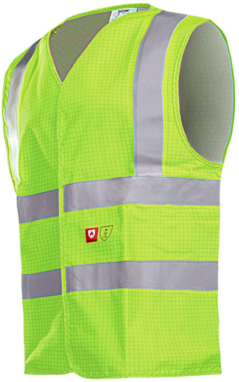 SIOEN HELLISAN flame-retardant and anti-static signalling waistcoat ...