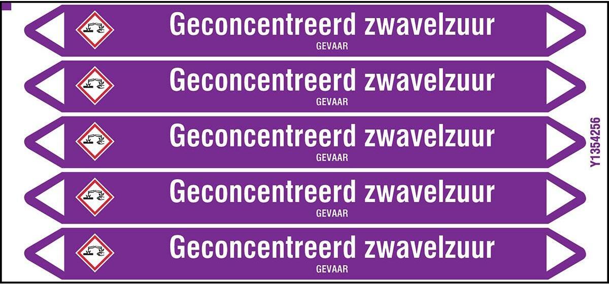 BRADY N006778 leidingmerker voor geconcentreerd zwavelzuur, met ...