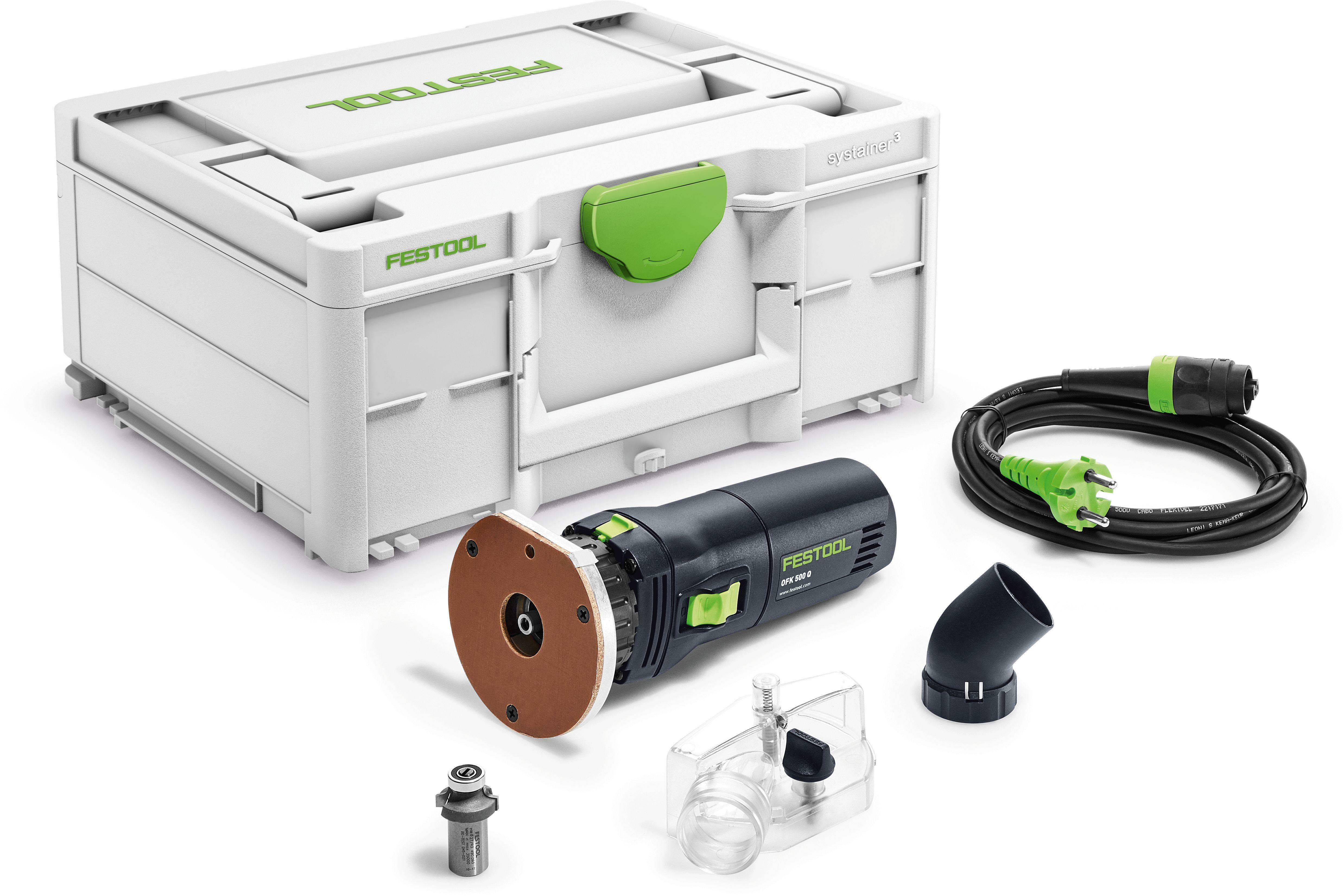 FESTOOL OFK 500 Q-PLUS R2 kantenfrees 450W in systainer SYS3 M 187 ...