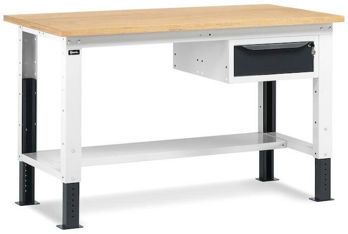 FAMI WORK UP workbench with mutiplex top 1500x750x1107 mm light grey ...