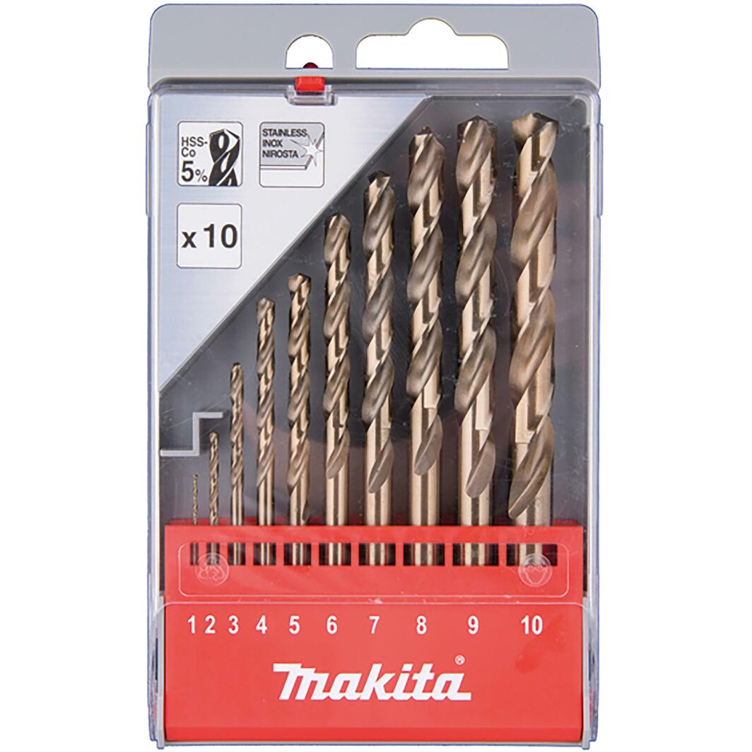 MAKITA D-57174 HSS-CO 5% metal drill bit set 10-piece