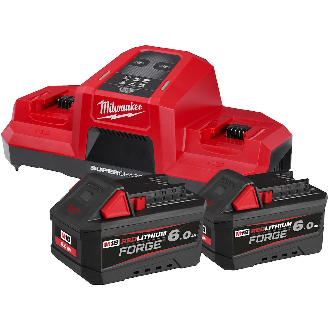 MILWAUKEE M18 FORGENRG-602 accu-pack (2x 6 Ah accu + lader ...