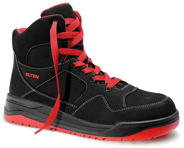 ELTEN Maverick S3 ESD safety shoe half-high (black/red) - 763391-46