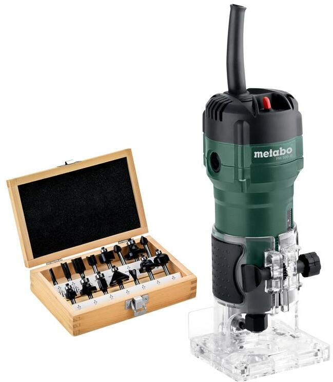 METABO SET FM 500-6 kantenfrees 500W in doos met freesassortiment 15 ...