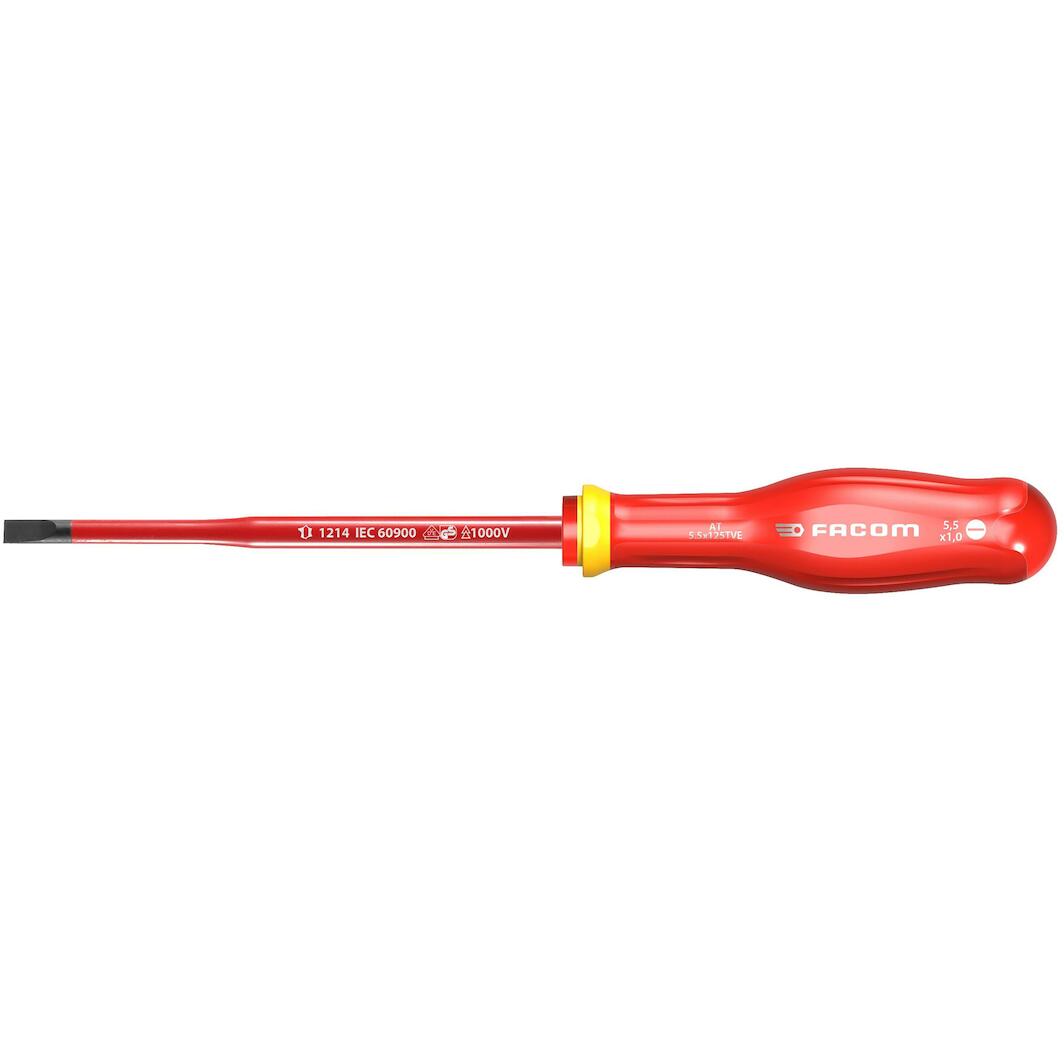 FACOM AT4X100TVE ProTwist screwdriver insulated to 1000V for slotted ...