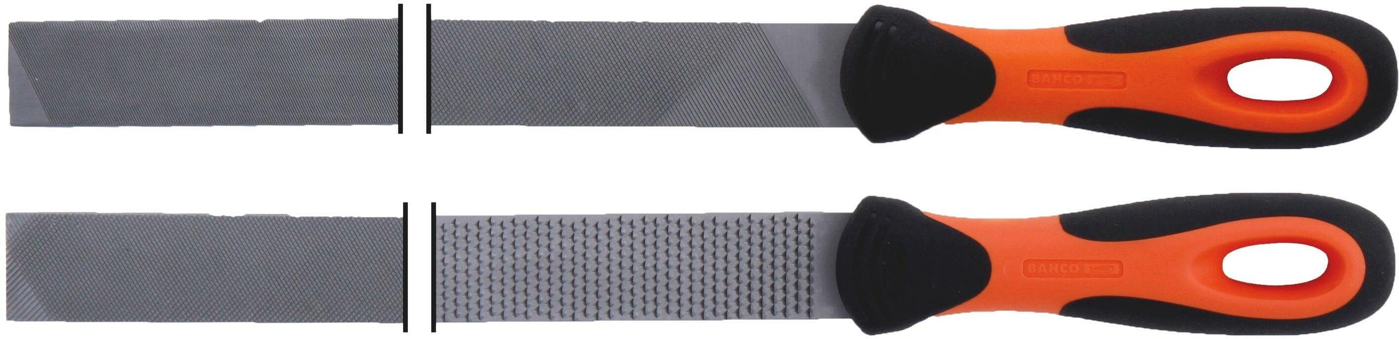 BAHCO 4-154-08-2-2 hobby file set ERGO with handle 2-in-1 for wood and ...