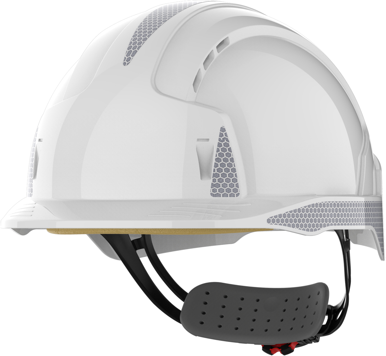 JSP EVOLite Safety helmet with CR2 / rotary knob white ventilated ...