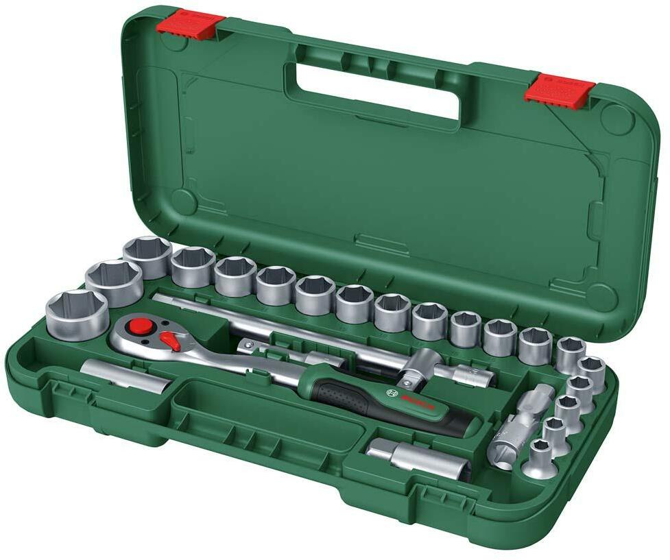 BOSCH 1600A02Z9F ratchet 1/2" 768Nm + sockets set 24 in case | Klium