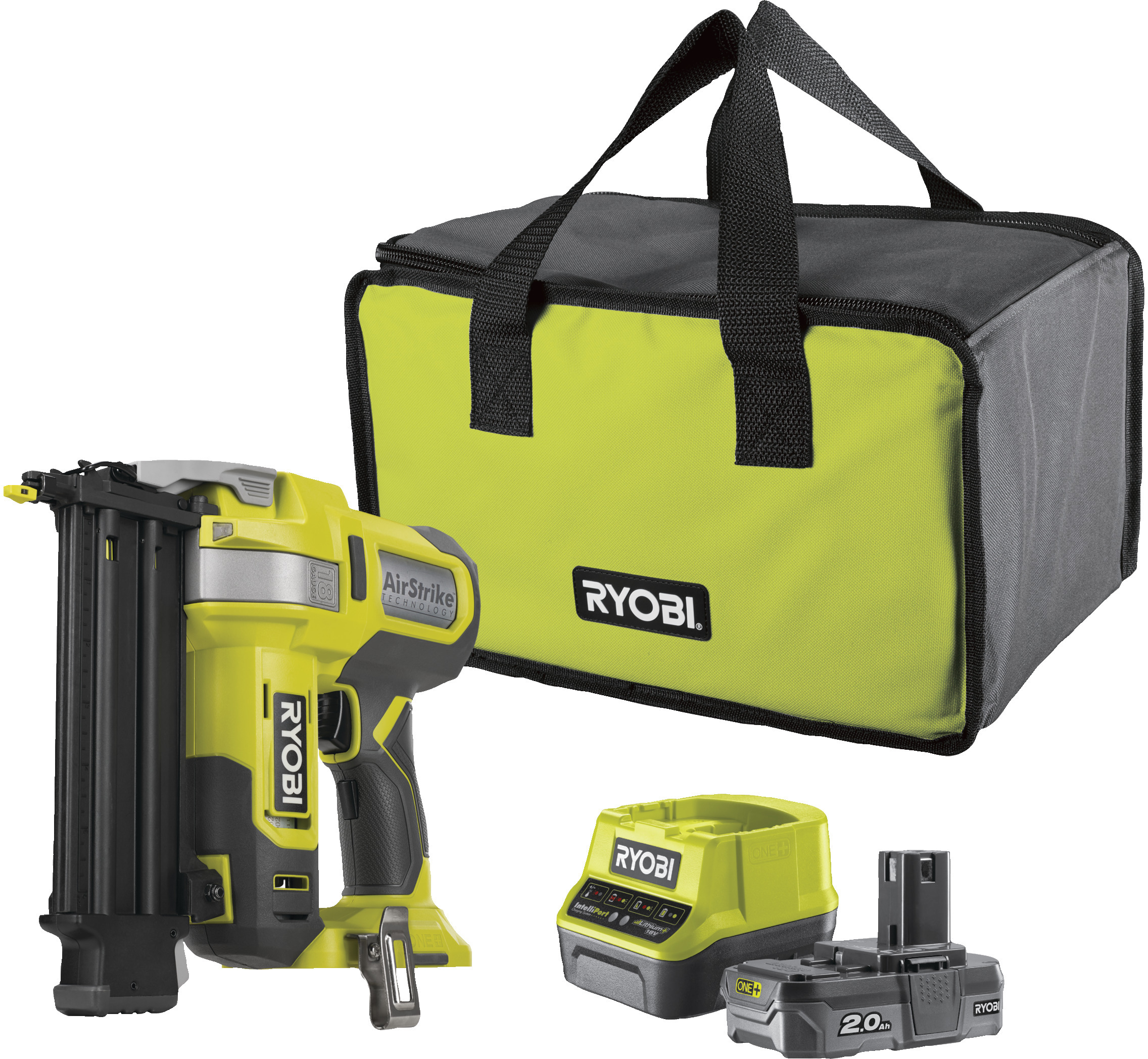 RYOBI R18GN18-120S 18V ONE+ accu-tacker 18Ga in transporttas (1x 2,0Ah ...