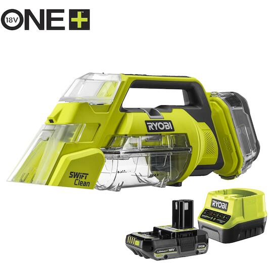 RYOBI RDC18-1C20G 18V ONE+ Swift Clean cordless spot cleaner (1x 2.0Ah ...