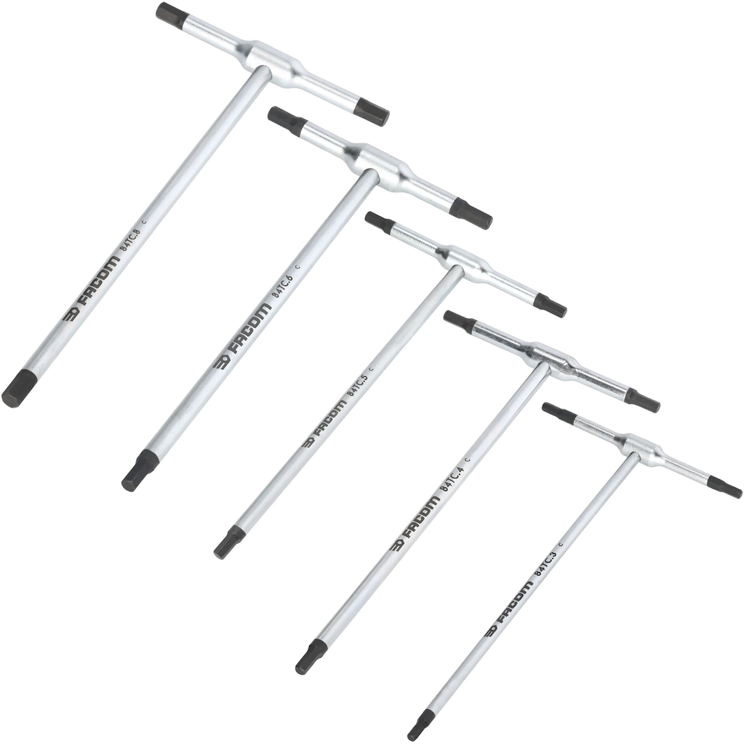 FACOM 84TC.JE5 inbussleutelset zeskant met T-handgreep 3-8mm 5-delig ...