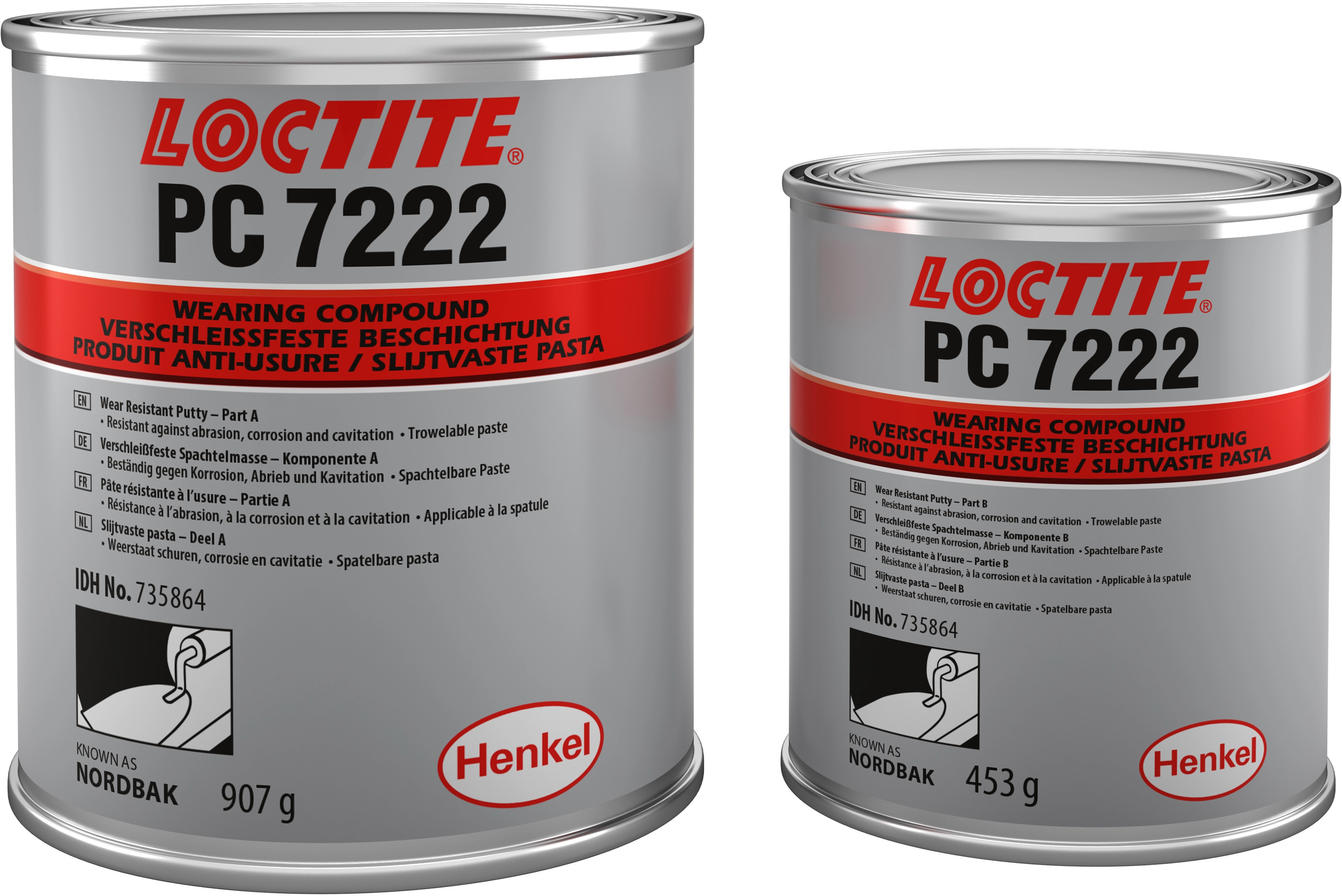 LOCTITE PC 7222 2K-epoxypasta voor oppervlaktecoating grijs (1,3 kg ...