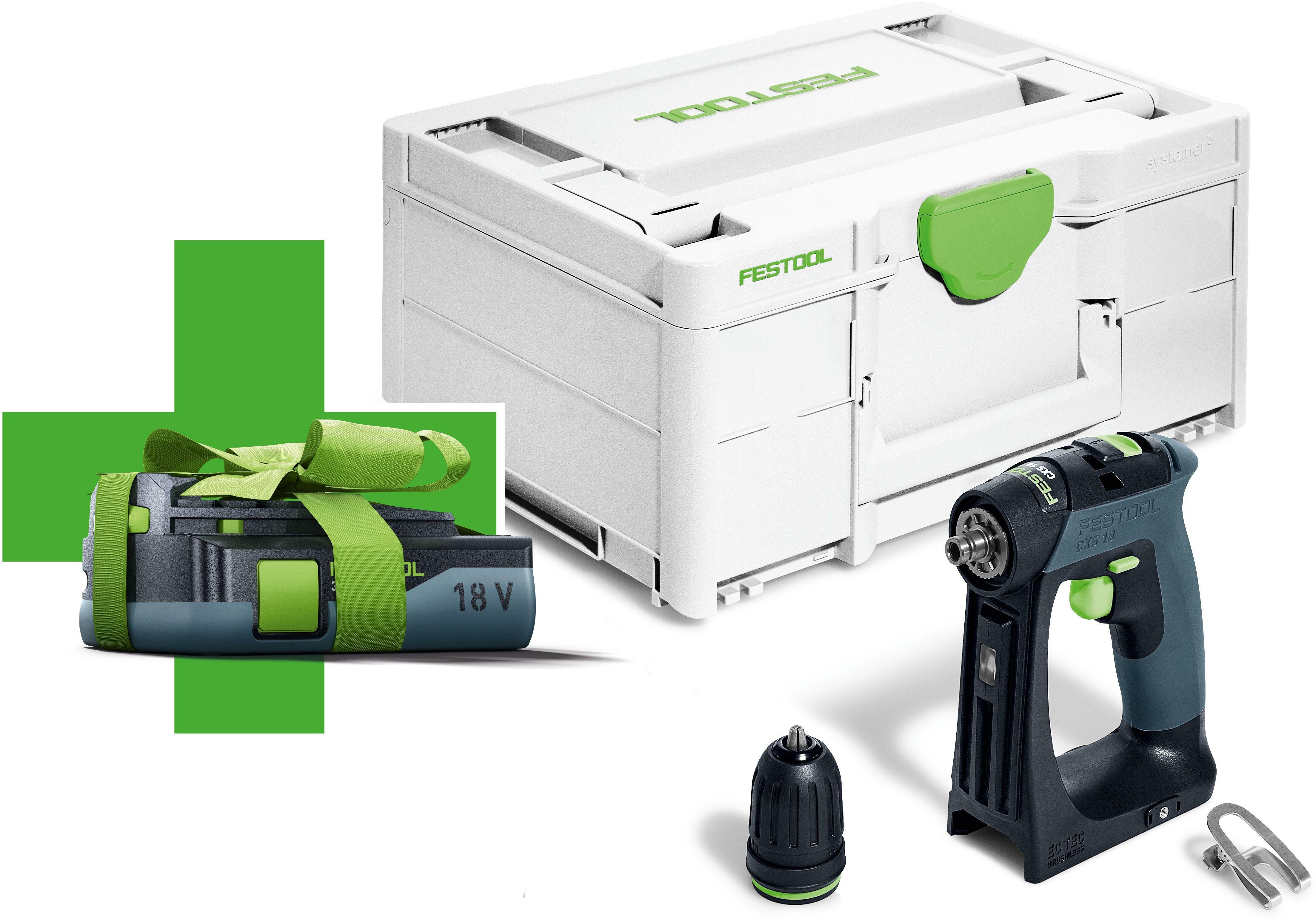 FESTOOL CXS 18-Basic-3,0 compacte accu-schroefboormachine in systainer ...
