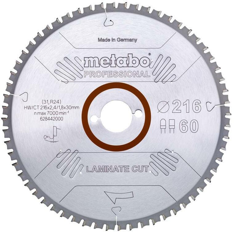METABO 628442000 saw blade "laminate cut - professional", 216x30 Z60 FZ ...