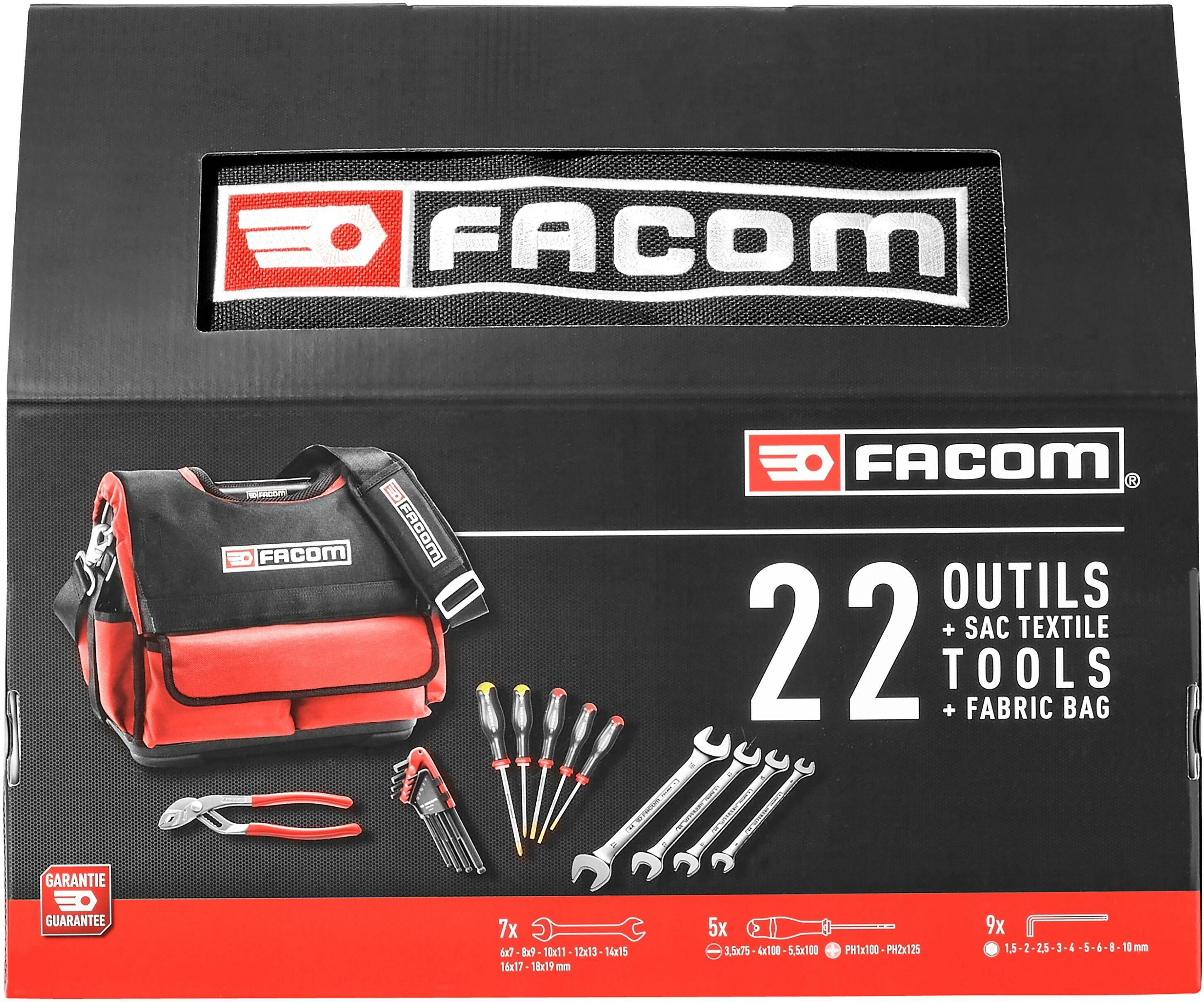 FACOM BS.T14CM1PB gereedschapsset in probag 22-delig | Klium