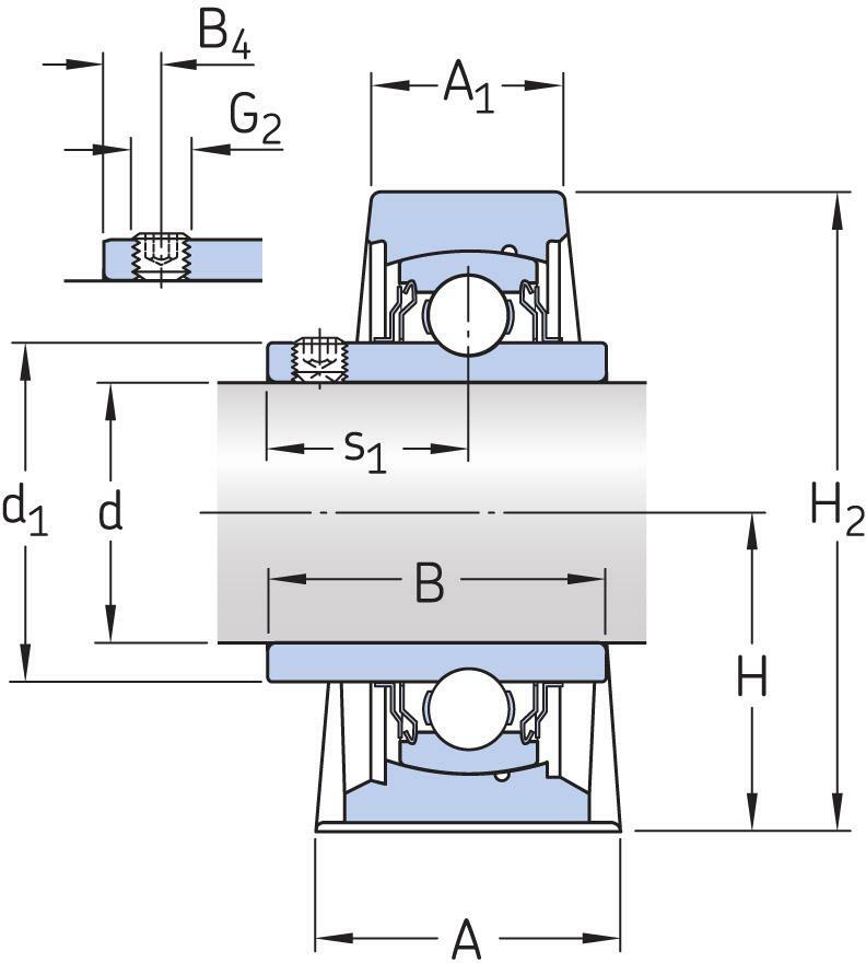 SKF SY 45 TF/VA228 kogellagerunit 45 mm | Klium