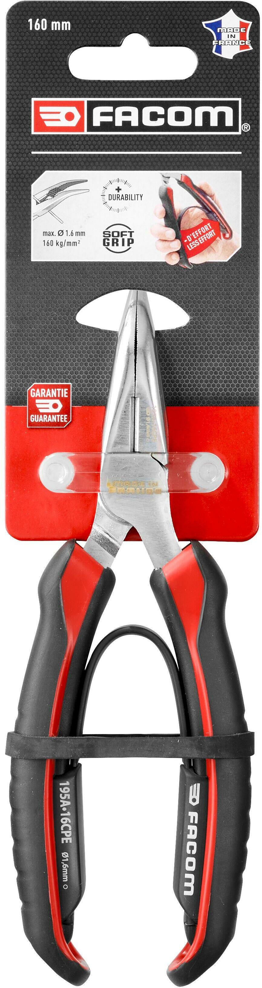 FACOM 195A.16CPEPB halfronde tang met korte gebogen bekken 160 mm | Klium