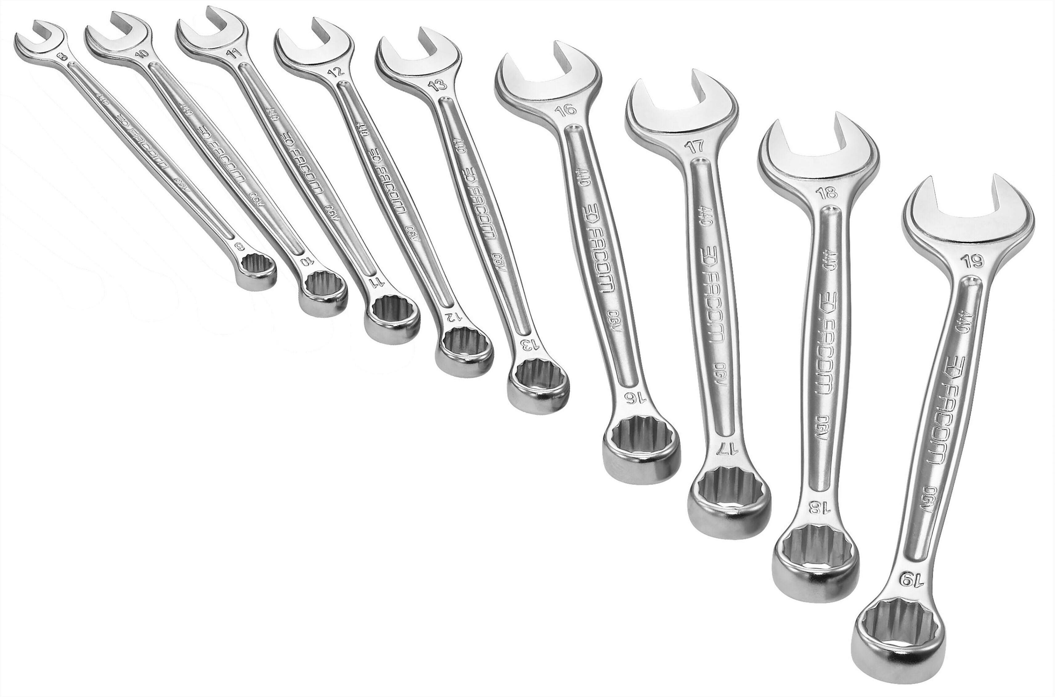 FACOM 440.JE9 ringsteeksleutelset 8-19 mm in doos 9-delig | Klium