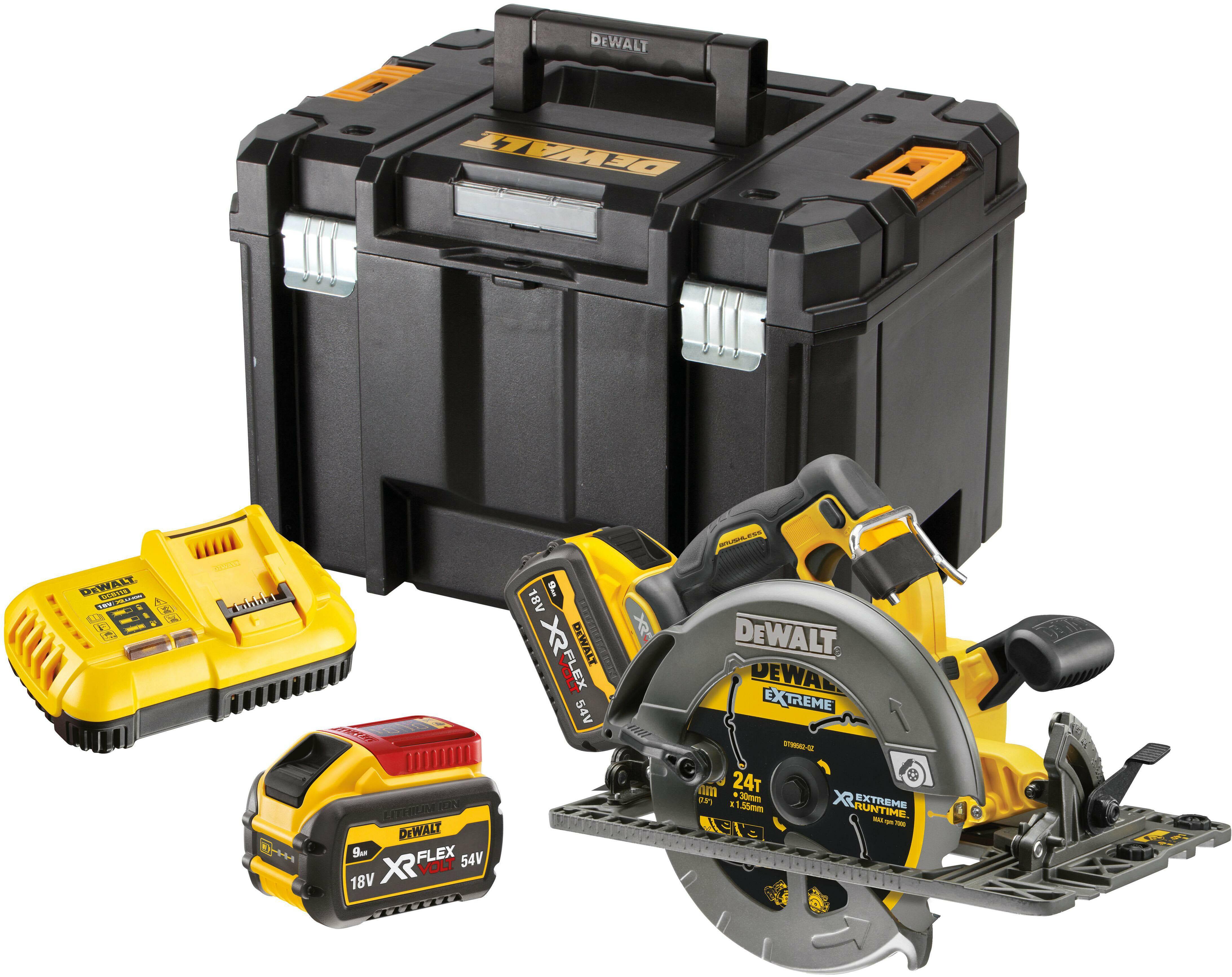 DEWALT DCS579X2-QW Scie circulaire sans fil 54V XR FLEXVOLT 61mm 190mm ...