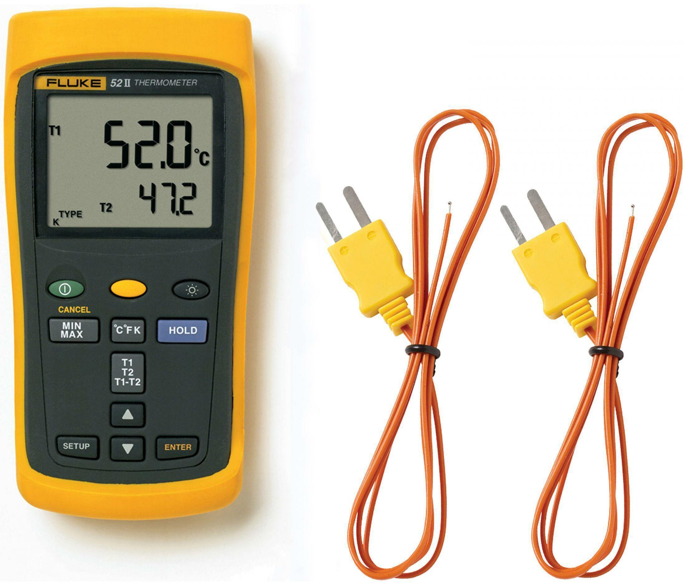 FLUKE 52-2 digitale thermometer 50Hz met 2 kanalen - 1281139 | Klium
