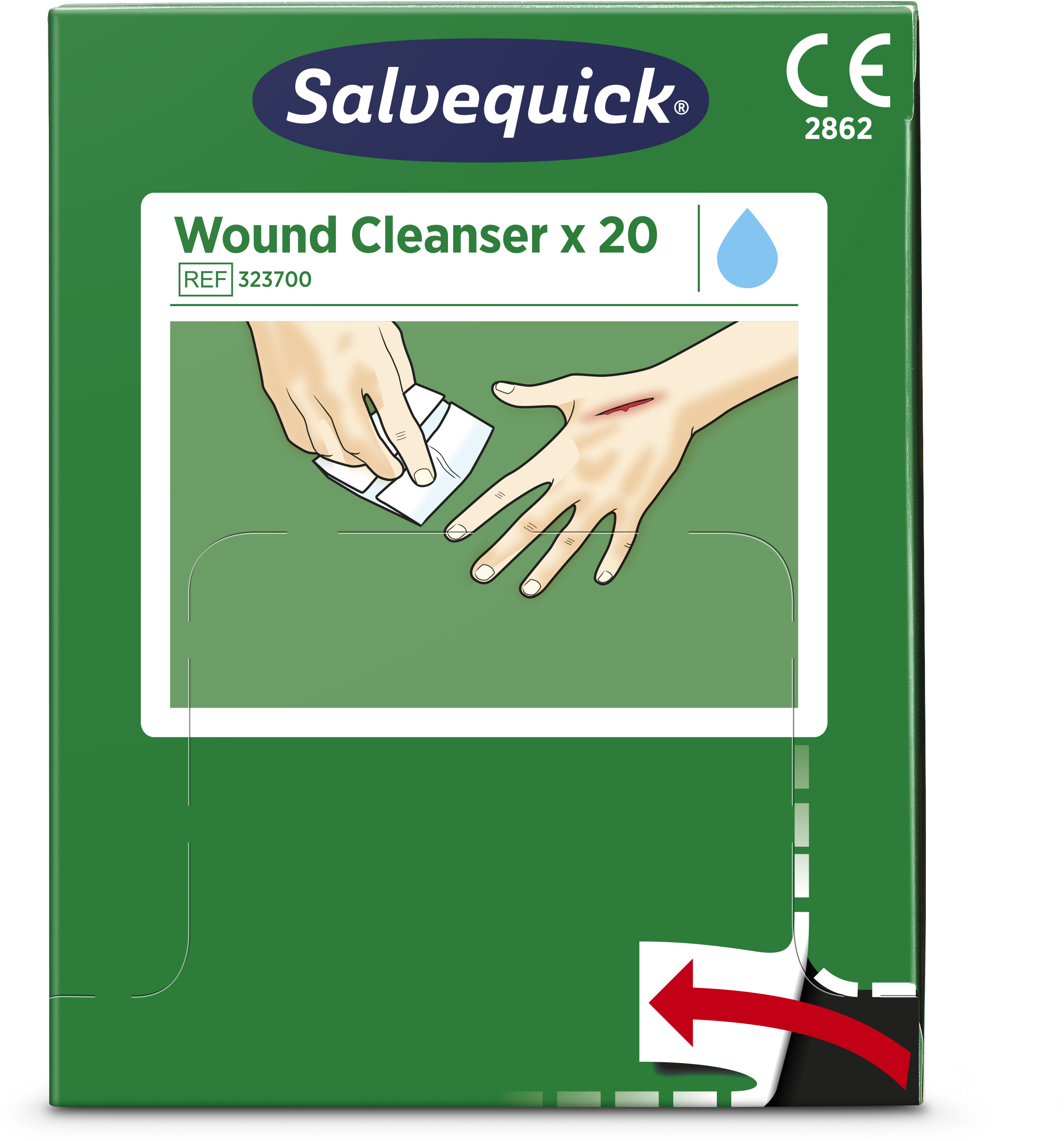 SALVEQUICK 323700 disinfecting wound cleansing wipes, individually ...