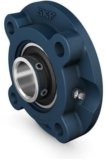SKF UCFC 216 ball bearing unit with round flange, widened inner ring and locking with set screw ...