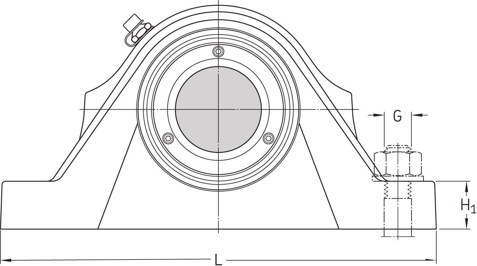 SKF SYNT 60 F staande rollagerunit met twee bouten 60 mm | Klium