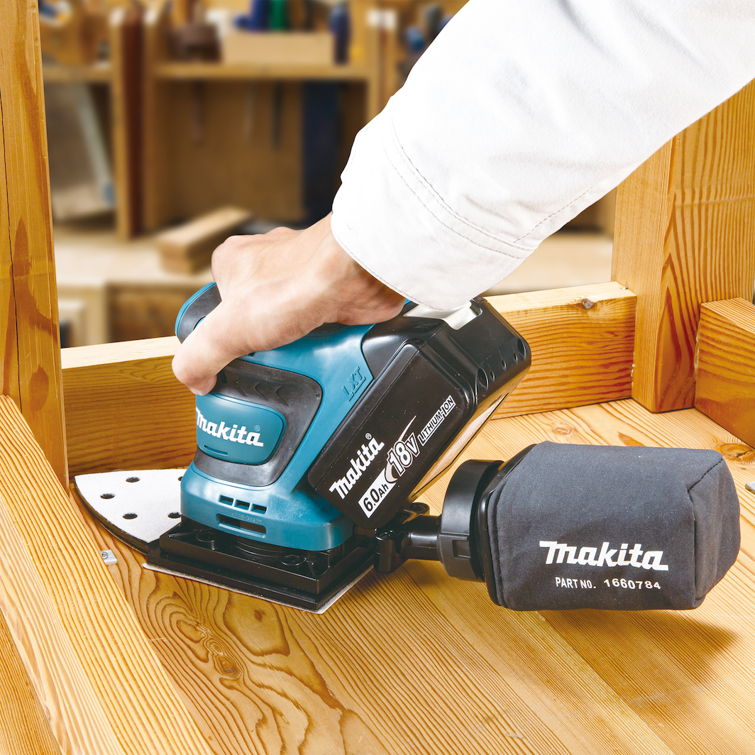 MAKITA DBO480ZJ 18V LXT cordless orbital sander 112 x 102 mm in MAKPAC ...