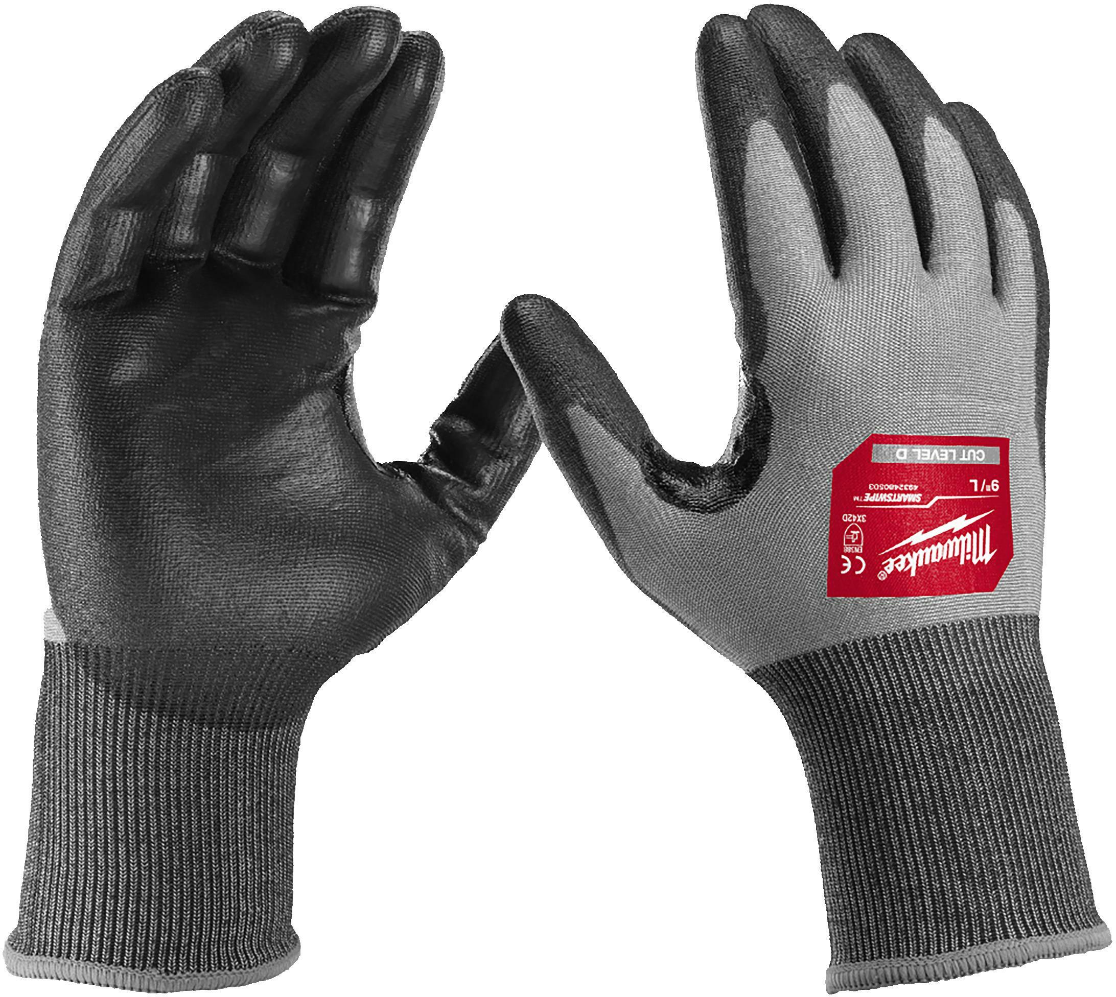 MILWAUKEE Hi-Dex Cut D gants de travail gris/noir coupe classe 4/D code ...