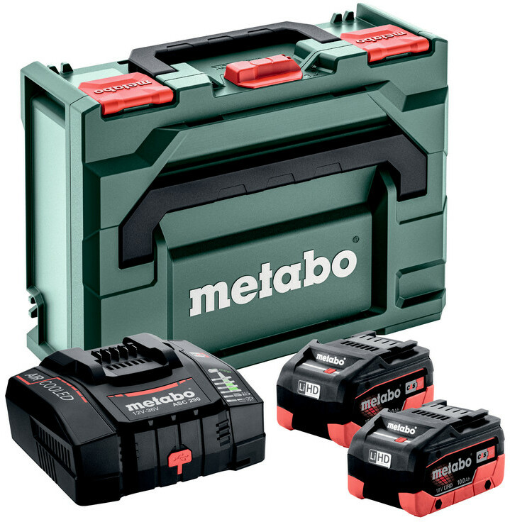 METABO 685304000 18V accu-laadset in metaBOX 145 (2x LiHD 10,0Ah + ASC ...