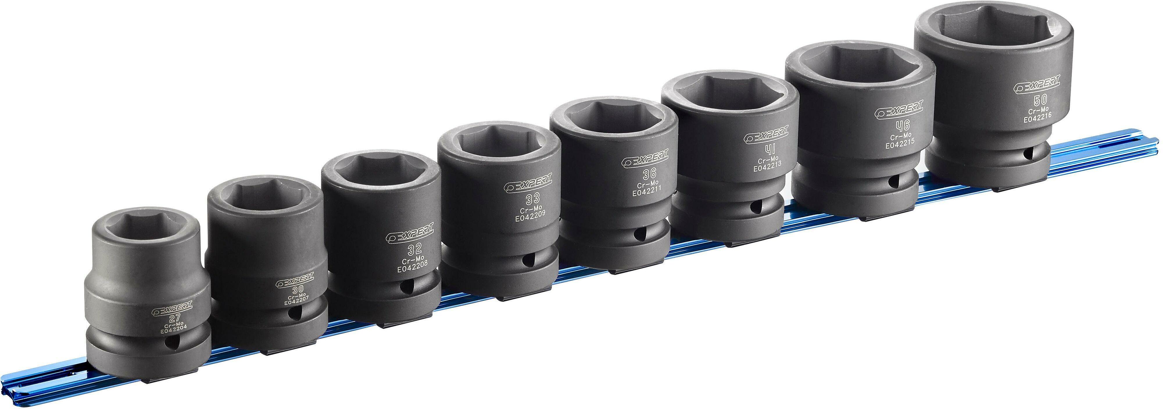 EXPERT E042408 long socket rail for 8 IMPACT sockets 1" | Klium