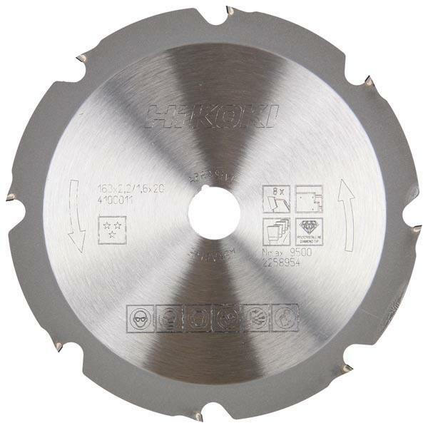 HIKOKI 4100011 PCD saw blade for cement-plaster bonded panels 160 x 20 ...