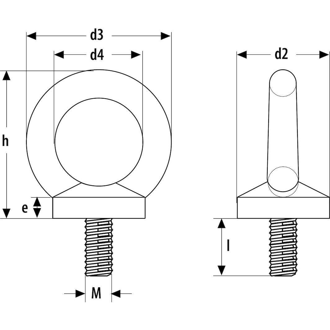 REMA 3015111 DIN580-C15E-M20-1200KG eyebolt - 3015111 + IDR | Klium