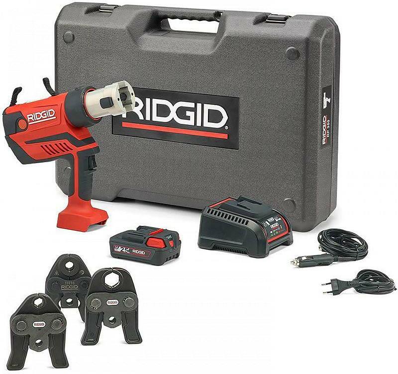RIDGID RP 350-B 18V accu-persgereedschap met V15-22-28 bekken in koffer ...